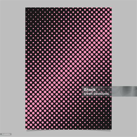Geometric Halftone Circle Pattern Background Flyer Template Design Stock Illustration Download