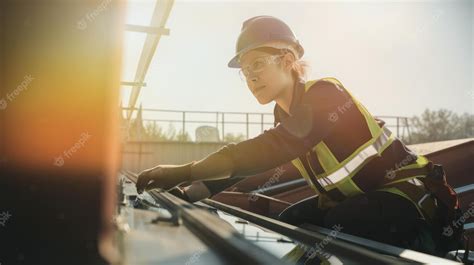 Premium Photo Solar Expert Installing Green Energy Panels For