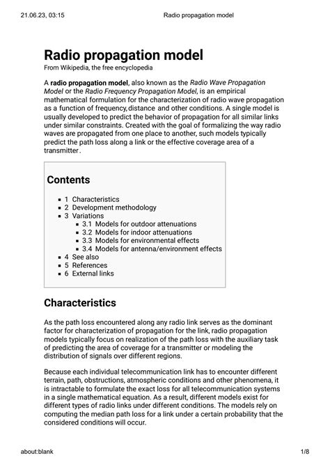 Solution Radio Propagation Model Studypool