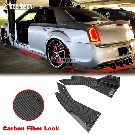 For Chrysler 300 300c 300s Srt Carbon Rear Bumper Spoiler Lips Splitter