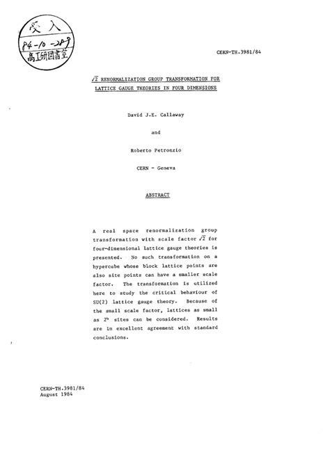 Pdf Surd 2 Renormalization Group Transformation For Lattice Gauge Theories In Four Dimensions