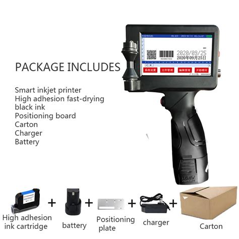Handheld Smart Inkjet Printer Portable Automatic Date Printer Coding Machine Label Barcode Qr