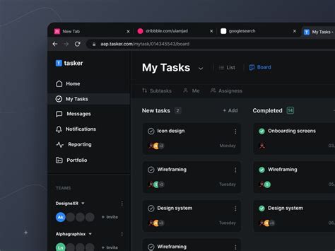 Task Management Dashboard UI Design Software Interface Design Ui Design Dashboard App