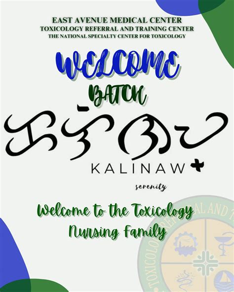 Toxicology Welcome To Batch Kalinaw We Are Thrilled To Have You Join The Eamc Trtc And Doh