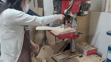 나무도마 구멍뚫기 Youtube