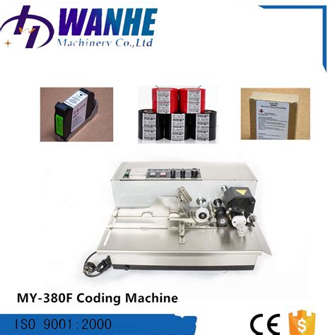 Wide Type Solid Ink Coding Machine For Batch Number MY 380F Batch Number Coding Machine And