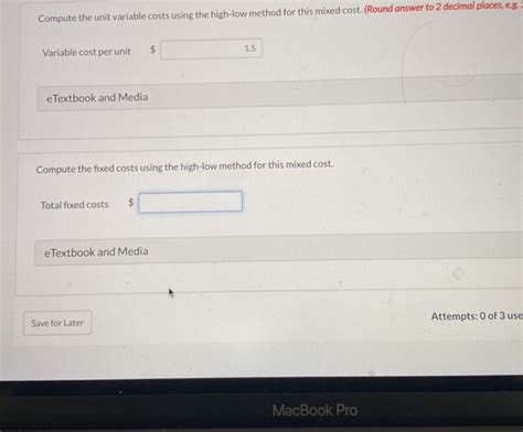 Compute The Unit Variable Costs Using The StudyX