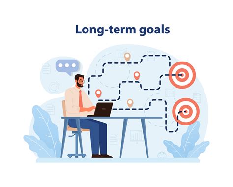 Long Term Goals Concept Flat Vector Illustration 41171887 Vector Art