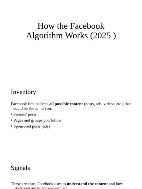 How The Facebook Algorithm Works 2025 Pdf