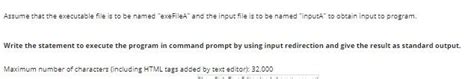 Solved Assume That The Executable File Is To Be Named
