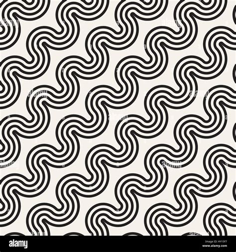 Seamless Wavy Lines Pattern Repeating Vector Texture Stylish Stripes