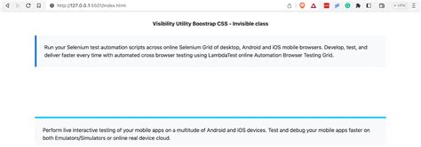 A Deep Dive Into Bootstrap Display And Visibility Bootstrap Tutorial Part III LambdaTest
