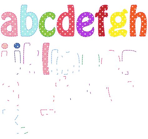 Warna Warni Huruf Huruf Kecil Domain Publik Vektor