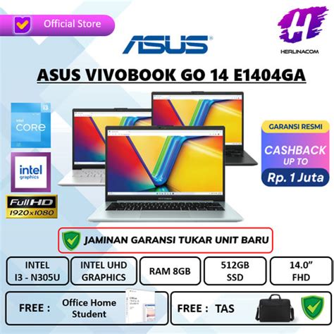 Promo Asus Vivobook Go 14 E1404ga Intel Core I3 N305 8core Ram 8gb