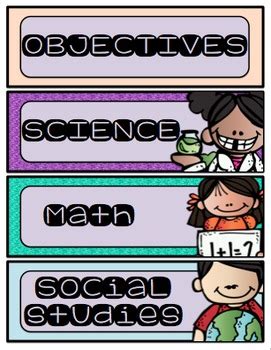 Objective Headers By Teach From The HeART TPT