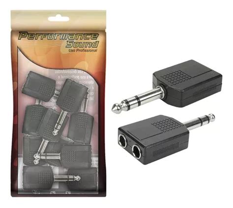 10x Duplicador Adaptador P10 Macho P 2 P10 Fêmea Jack Stereo Pix Parcelamento Sem Juros