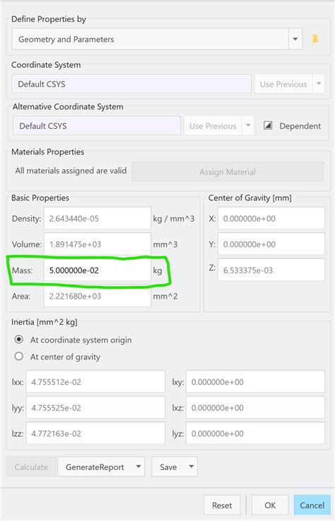 solved pro mp mass not updating in drawing ptc community