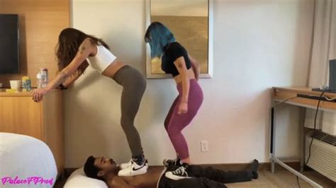 Beneath The Sneakers Of Goddess Syber And Goddess Gg Palace F Productions Clips4sale