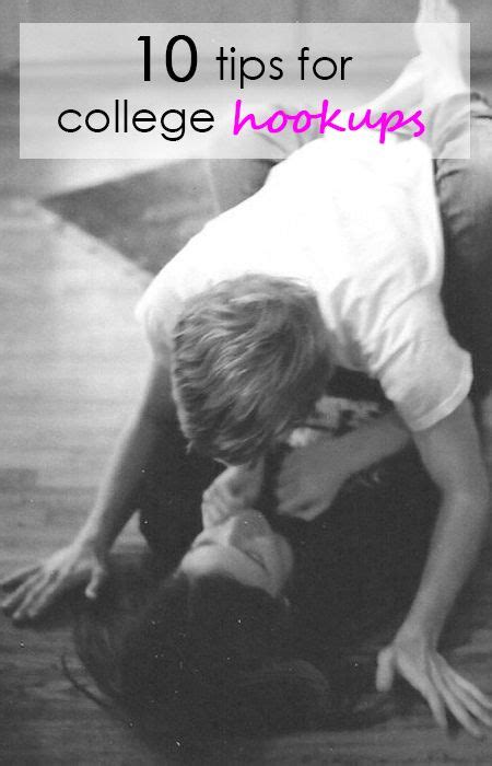 Two People On The Floor With Text Overlay That Reads Tips For College Hookups