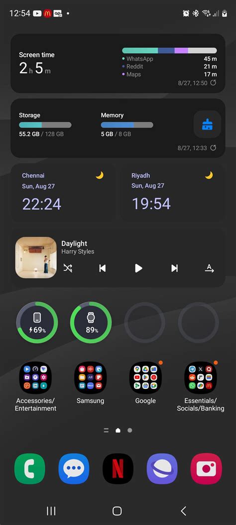The Transparency Of Screen Timeandstorage Widget Is Different From The