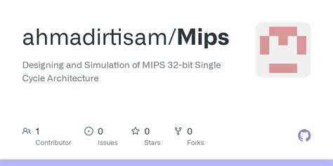 GitHub Ahmadirtisam Mips Designing And Simulation Of MIPS 32 Bit Single Cycle Architecture