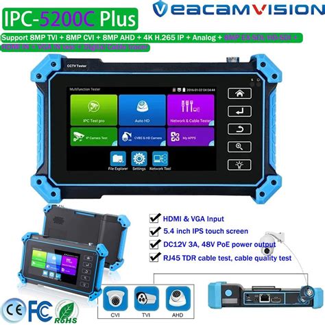 Ipc 5200c Plus Cctv Security Tester Professional Cctv Security Tester With Utp Rj45 Cctv