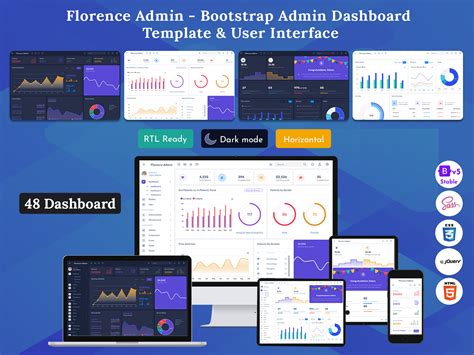 Responsive Bootstrap Admin Template Dashboard Florence