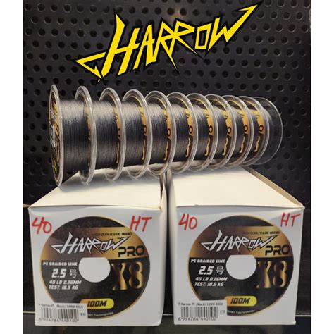 Jual PE BRAIDED LINE HARROW PRO X8 100m Conecting Shopee Indonesia