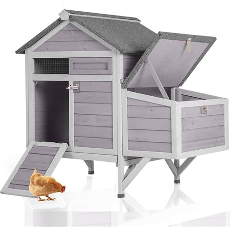 Aivituvin Chicken Coop Outdoor Weatherproof Duck House With Nesting Box