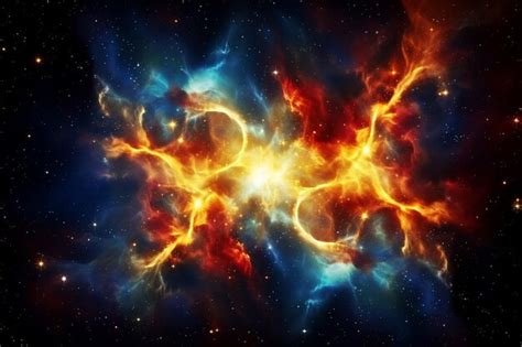 Premium Photo Galactic Collision Creating Ripples In Spacetime