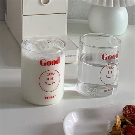 마전동상회 귀여운 투명커피잔 유리컵 물잔 홈카페 인테리어소품 위시버킷