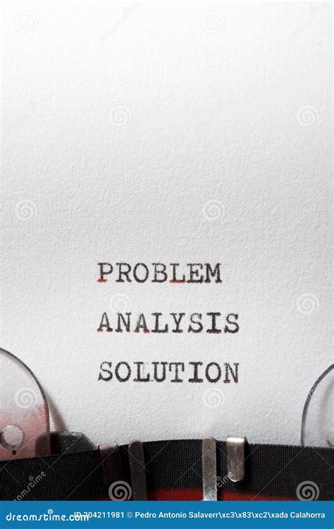 Problem Analysis Solution Stock Image Image Of Lettering 204211981