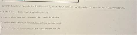Solved Refer To The Exhibit Consider The IP Address Chegg