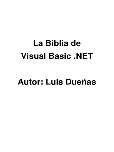 Introducción Vb Pdf Entorno De Desarrollo Integrado Archivo De Computadora