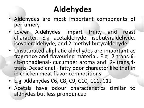 Aliphatic Compounds Used In Perfumery Pptx