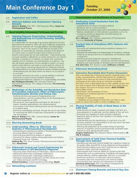 8th Polymorphism And Crystallization Scientific Forum Pdf
