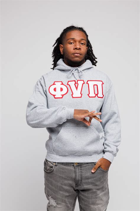Old School Phi Nu Pi Grey Hoodie The Divine Nine