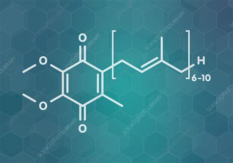 Coenzyme Q10 Molecule Illustration Stock Image F027 8364 Science