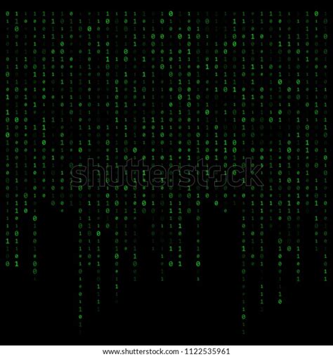 Binary Code Stream Background Data Vector Vector De Stock Libre De Regalías 1122535961