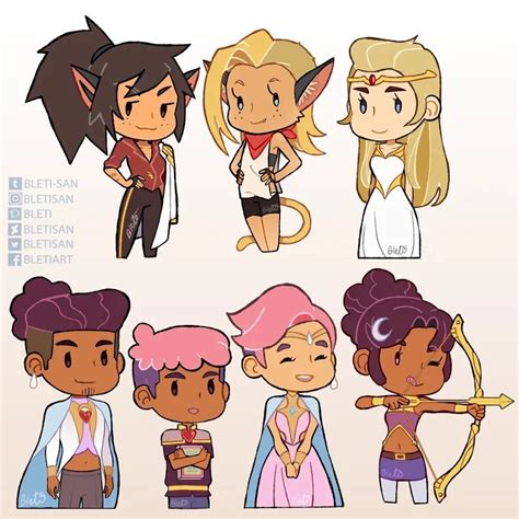 Blecia~ Adora Catra Bow And Glimmer From She Ra And The