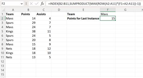 Excel How To Find Last Instance Of Matching Value