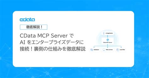 Cdata Mcp Servers でai をエンタープライズデータに接続！裏側の仕組みを徹底解説
