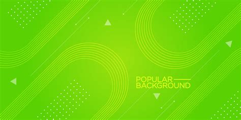 Abstract Bright Green Geometric Background Template Vector With Curve Line Blend Pattern Green
