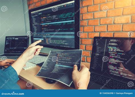 Developing Programmer Team Development Website Design And Coding