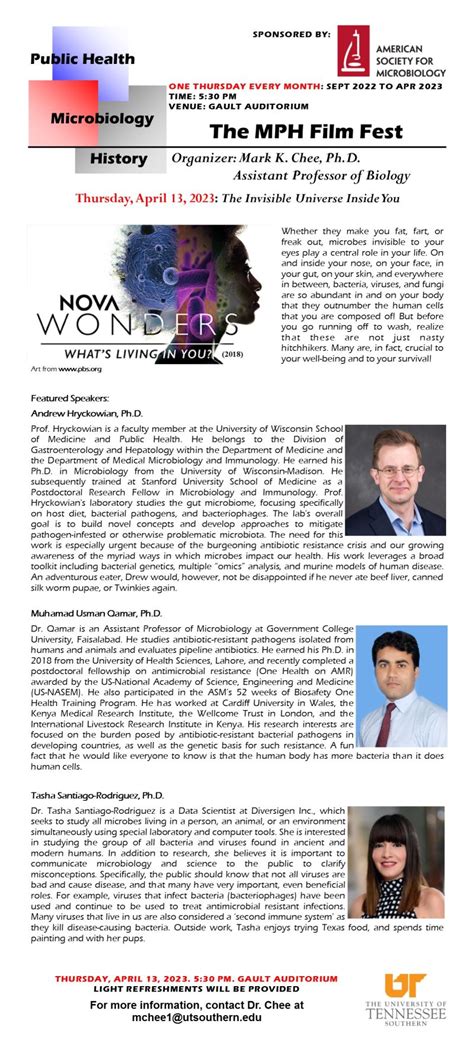 Microbiology Publichealth History Filmfestival Microorganisms