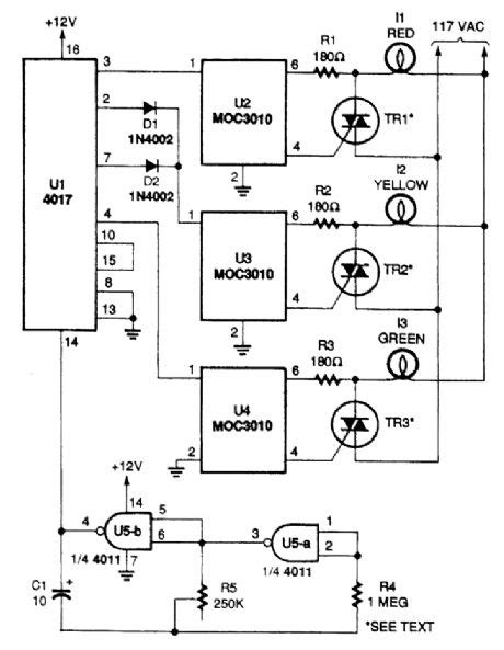 Traffic Light Controller Control Circuit Circuit Diagram