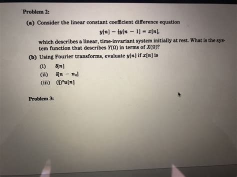 Solved Problem 2 A Consider The Linear Constant