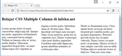 Tutorial Css3 Membuat Kolom Koran Di Html Multiple Column ~