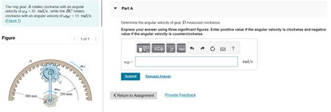 Solved The Ring Gear A Rotates Clockwise With An Angular