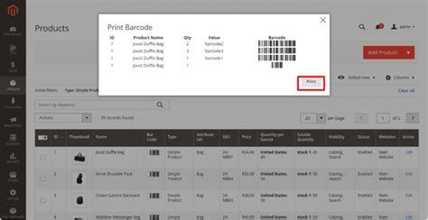 From Where Can The Admin Print These Barcodes In Magento 2 Pos Multiple